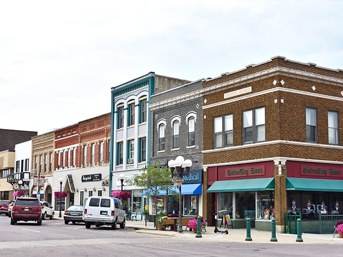 These historic facades stand proud as sentinels of small-town America, each one holding decades of community memories.