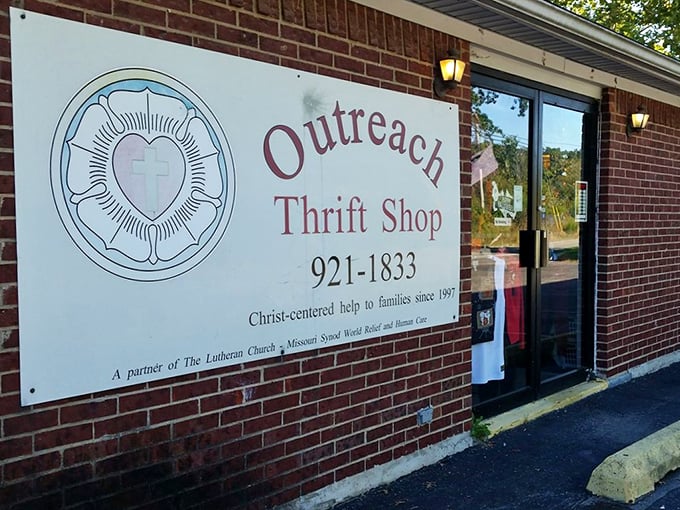 "Christ-centered help to families since 1997" isn't just a slogan—it's the beating heart of this community treasure trove. The sign promises bargains with purpose.