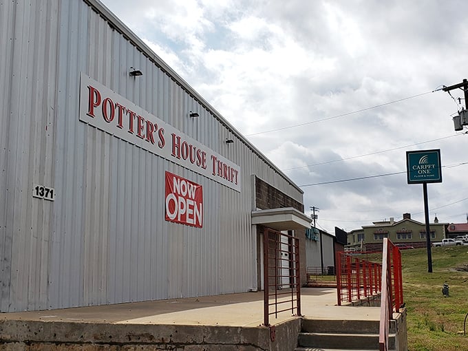 That "NOW OPEN" sign isn't just welcoming—it's practically begging you to come find something amazing inside today.