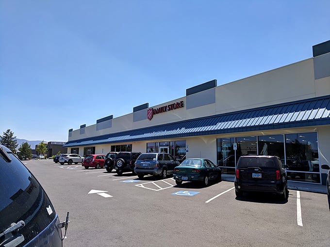 Blue roof, big bargains. This Carson City gem has more hidden treasures than your aunt's attic, but with better organization.