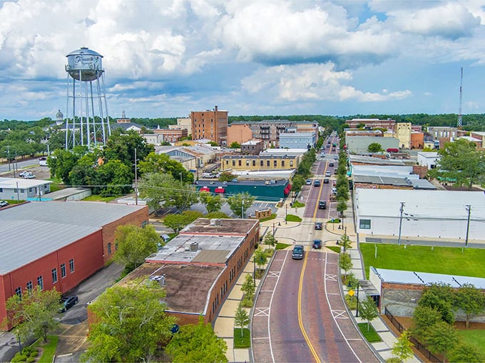 Downtown Thomasville stretches before you like a living postcard, brick buildings telling stories of yesteryear.