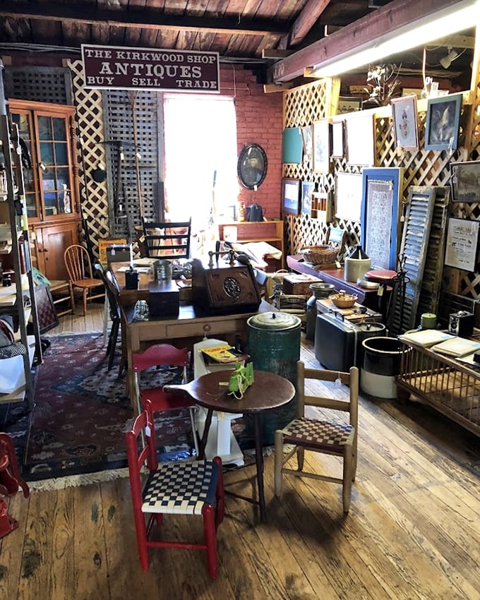The Kirkwood Shop section feels like stepping into someone's eccentric living room from 1955—complete with that checkered chair I swear my grandmother owned.