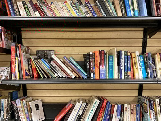 Each bookshelf tells a thousand stories—literally. From forgotten bestsellers to obscure gems, it's like a library where you can take home permanent souvenirs.