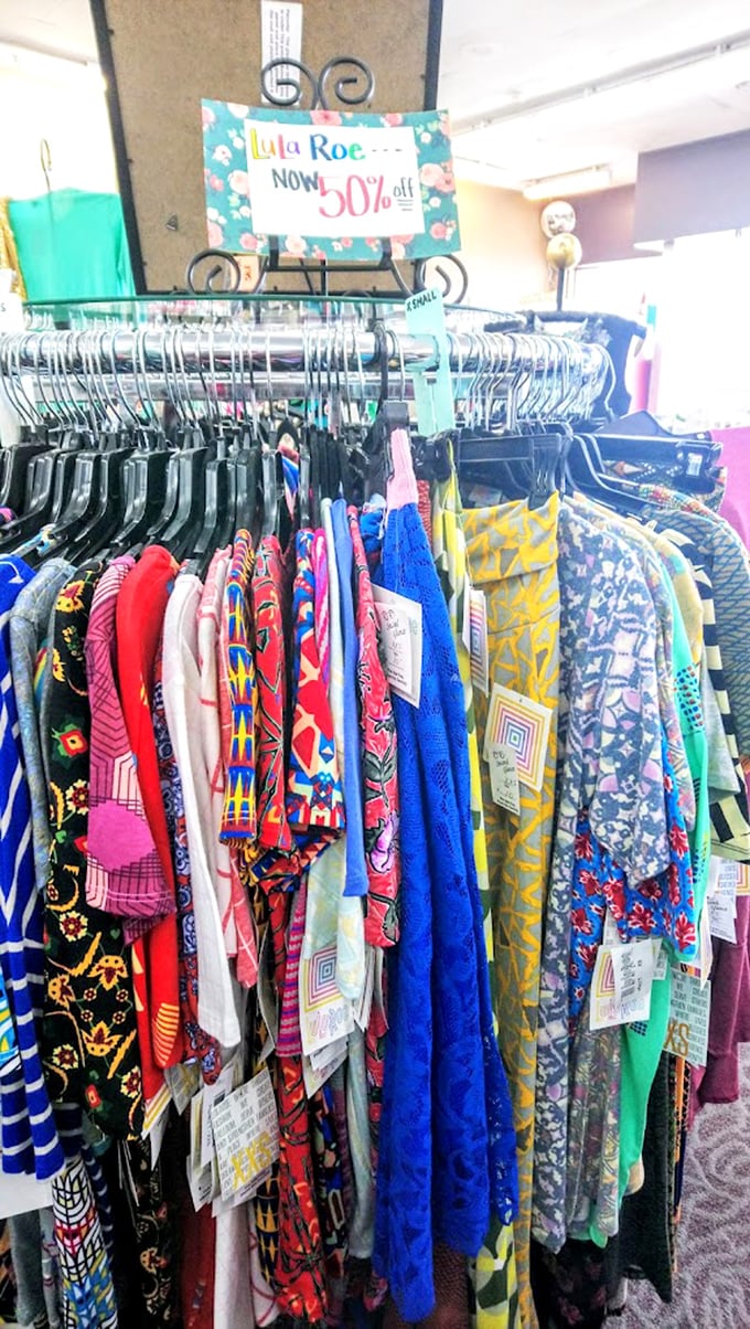 Lula Roe at 50% off? In the thrifting world, that's like finding an extra fry at the bottom of the bag—unexpected and delightful.