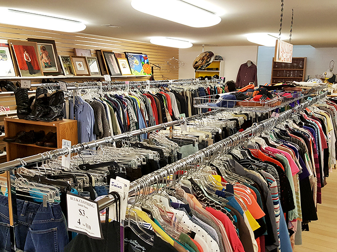 Rack after glorious rack of fashion possibilities. Like archaeological layers, each section reveals another era's sartorial treasures—at prices that won't trigger your credit card's fraud alert.