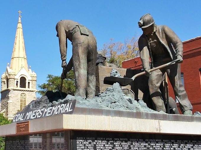 This powerful Coal Miners' Memorial honors the backbone of Trinidad's early economy—men who literally moved mountains one shovelful at a time.