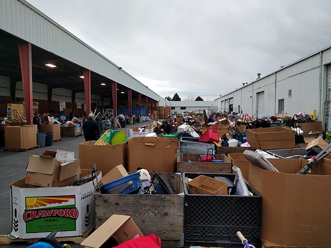 Where donations begin their second-chance journey. One person's spring cleaning becomes another's jackpot in this organized chaos.