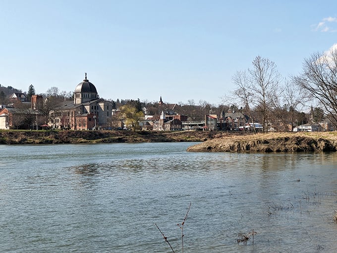The Susquehanna River cradles Towanda like a protective parent, offering postcard views that no filter could improve.