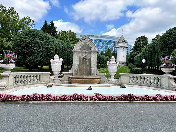 This fountain isn't just showing off—it's practically peacocking. The perfect backdrop for pretending you've suddenly inherited a European title.