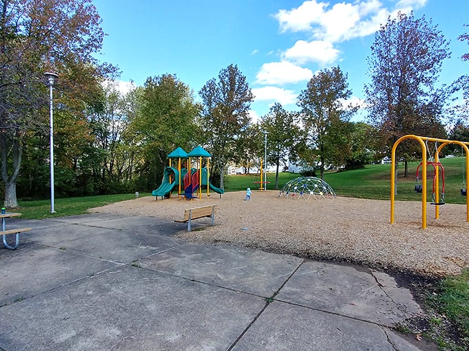 This playground promises childhood adventures without the need for Wi-Fi—remember when our biggest download was gravity taking us down the slide?