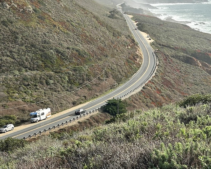 The road less traveled? Hardly. But Highway 1 proves some clichés are worth the drive. California's iconic coastal route hugs cliffs like it's afraid of heights.