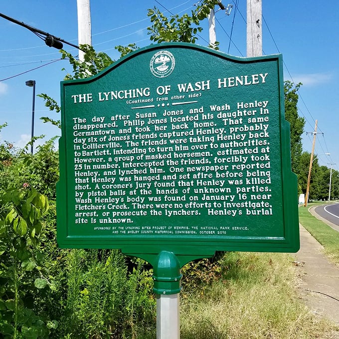 History stands unflinchingly honest in Trumann, where markers like this one ensure the past's difficult lessons aren't forgotten as the community moves forward.