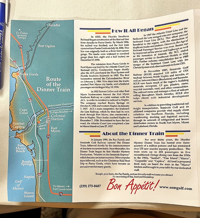 A map that promises more than directions—it offers a journey through time. Florida's railway history unfolds with each colorful route line. 