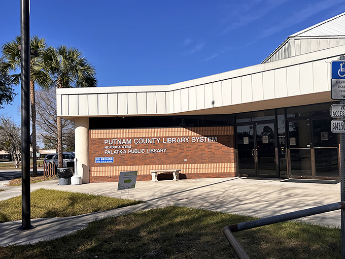 The Palatka Public Library – where retirement reading lists come to life and the air conditioning is always set to "perfect Florida afternoon."