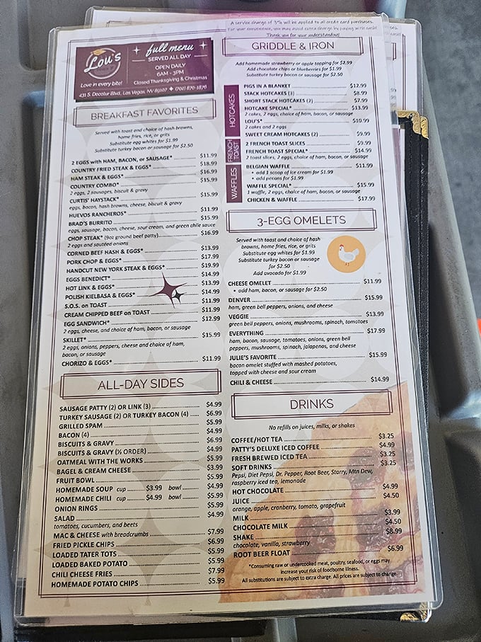 The menu reads like a love letter to American breakfast classics – where decisions between "Country Comfort" and "Curly Haystack" feel momentous yet somehow always right.