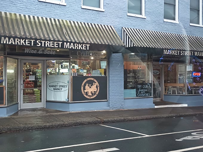 Market Street Market's distinctive blue façade houses gourmet sandwiches that could make a grown foodie weep with joy – the perfect spot for an unhurried lunch.