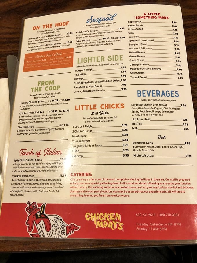 The menu reads like a love letter to comfort food classics, with fried chicken taking center stage in this heartland culinary drama.