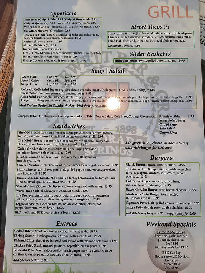 The menu reads like a love letter to comfort food classics – each dish promising a warm embrace for your taste buds.