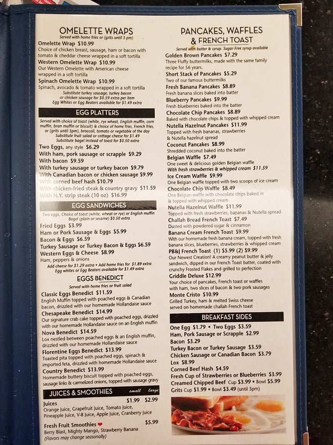 The menu at Double T isn't just extensive—it's practically a novel with a plot twist on every page. Breakfast lovers, prepare to be overwhelmed.