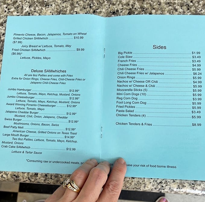 A menu that doesn't need fancy fonts or pretentious descriptions. These straightforward offerings have satisfied generations of coastal Carolina appetites.