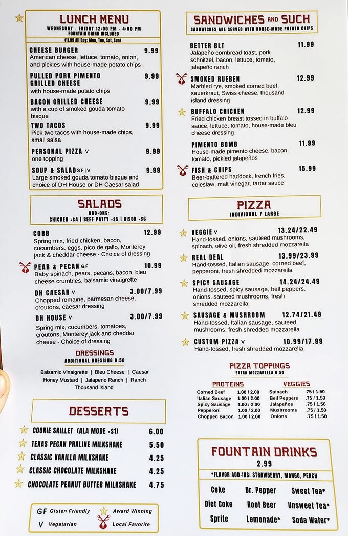 A menu that doesn't need fancy fonts or pretentious descriptions—just honest food that makes decision-making the hardest part of your meal.