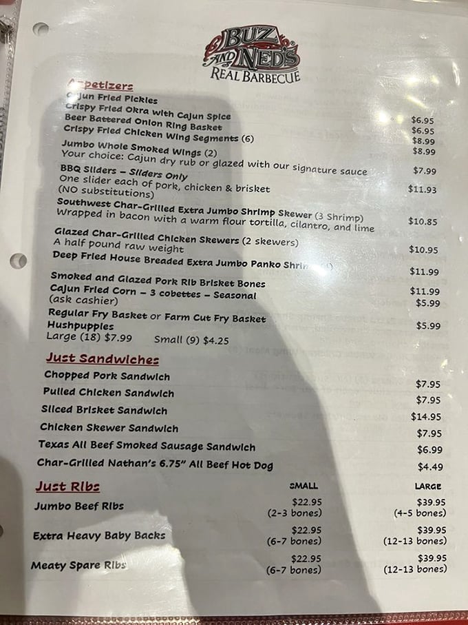 A menu that doesn't need a translator—just straightforward barbecue excellence with Southern classics that make decision-making deliciously difficult.