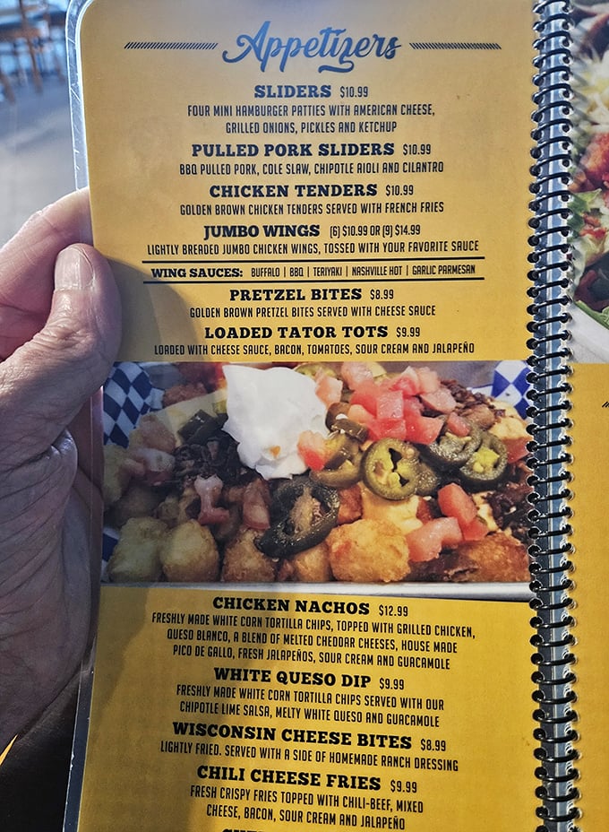 This menu isn't just reading material – it's a roadmap to happiness with appetizers that could easily become your entire meal.