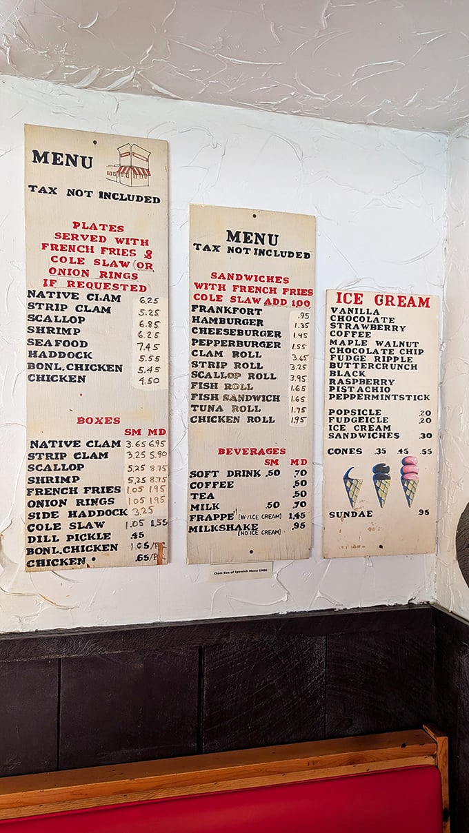 This menu board is the seafood equivalent of a treasure map. X marks the spot where your taste buds strike gold.