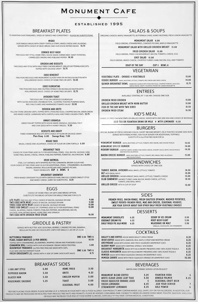 This menu isn't just a list of food—it's a roadmap to happiness. From chicken fried steak to buttermilk pancakes, every Texas comfort food craving finds its match.