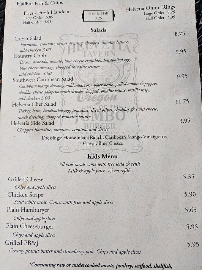 A menu that hasn't needed updating since shoulder pads were in fashion. Simplicity is the ultimate sophistication when burgers are this good.