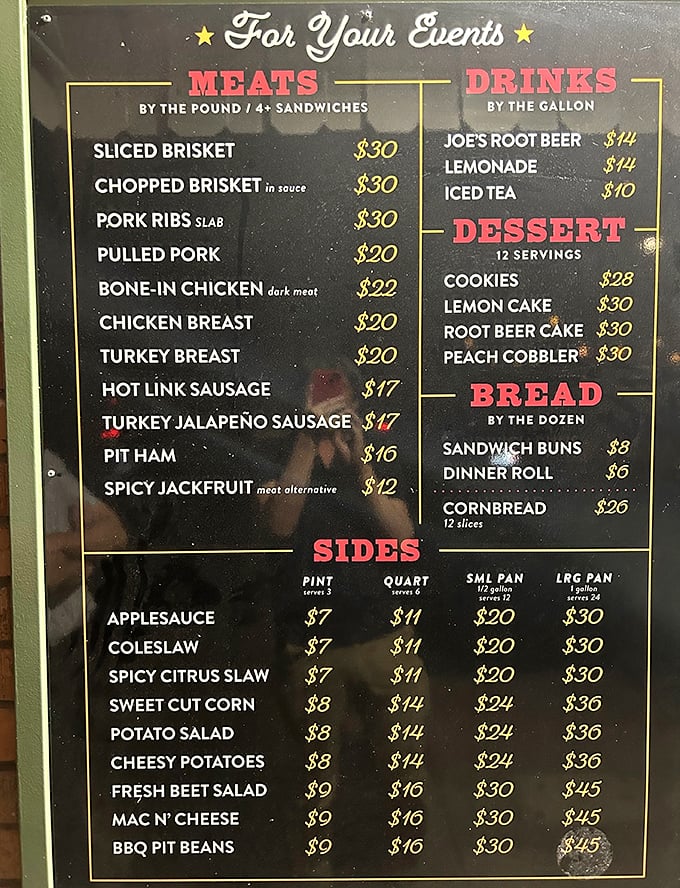 This isn't just a menu—it's a roadmap to happiness. Choose your own adventure, but remember: in barbecue, there are no wrong turns.