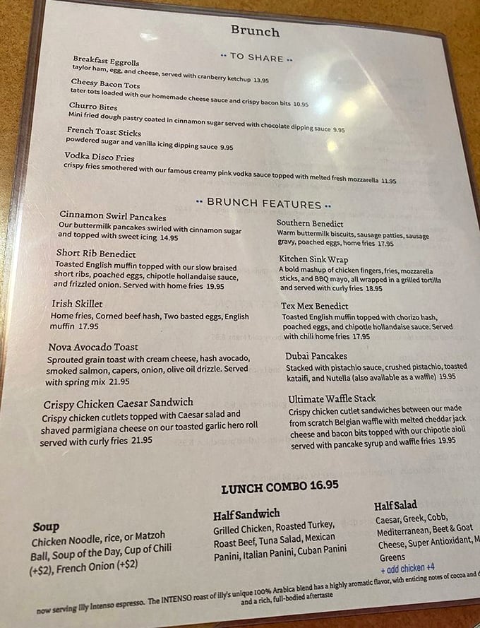 This menu isn't just a list of food—it's a choose-your-own-adventure novel where every ending involves unbuttoning your pants.