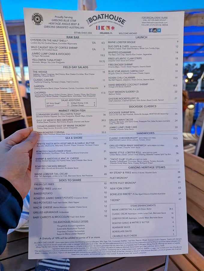 A menu that reads like a love letter to the ocean – from jumbo lump crab cakes to cedar-planked salmon, decisions have never been so deliciously difficult.