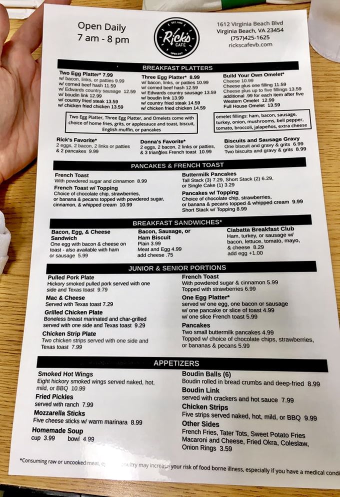 This menu isn't just a list of food—it's a roadmap to happiness. Notice how reasonably priced the journey is!