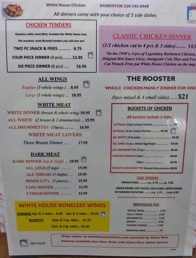The menu reads like poetry to chicken lovers – a straightforward declaration that here, the bird is king and simplicity reigns supreme.