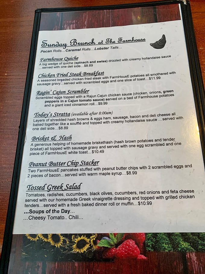 This menu isn't just a list of food—it's a roadmap to happiness. The Ragin' Cajun Scrambler alone is worth setting your alarm for.
