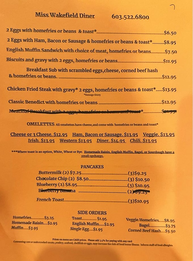 A menu that doesn't need fancy fonts or pretentious descriptions—just honest food at honest prices. The breakfast sub with corned beef hash is calling my name!