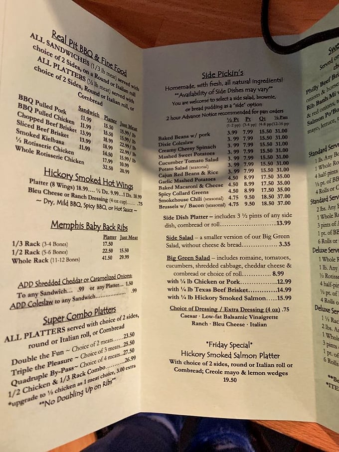 The menu board – a roadmap to happiness where every destination promises smoky satisfaction.