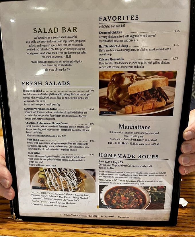 The menu reads like a love letter to comfort food classics – proof that sometimes the most satisfying meals don't need fancy descriptions.