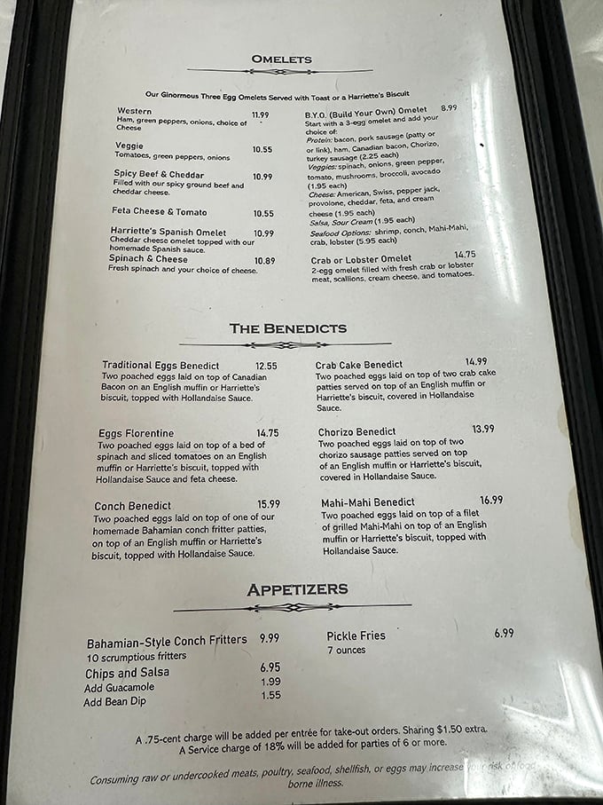 The menu reads like a love letter to breakfast classics with a Keys twist – just try to choose between the Conch Benedict and Mahi-Mahi omelet without developing decision anxiety.