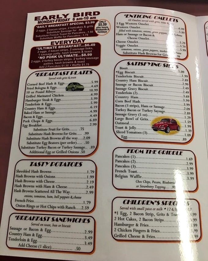 This menu isn't trying to reinvent breakfast—it's perfecting the classics that have been comforting Americans since your grandparents were dating.
