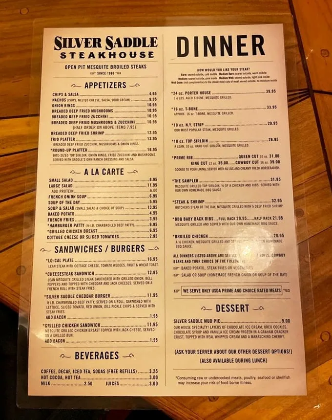 A menu that doesn't need translation software – just straightforward promises of mesquite-grilled perfection that'll make your stomach growl in anticipation.