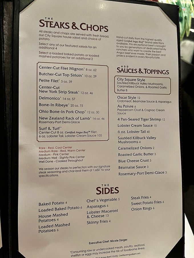 The menu reads like a love letter to carnivores – hand-cut Certified Angus Beef and thoughtfully crafted toppings that elevate rather than overwhelm.