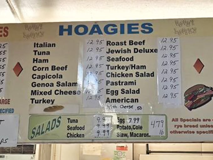 The menu board – a beautiful poem of hoagie possibilities that reads like Shakespeare to a hungry Philadelphian.