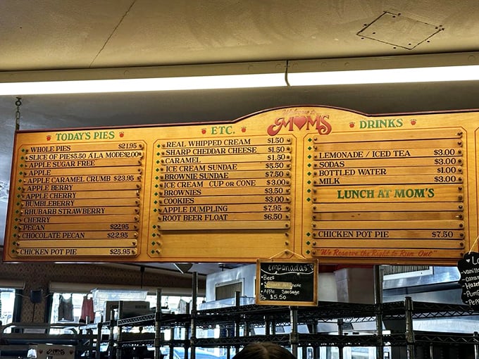 The menu board – a treasure map where X marks the spot for your next sugar-induced euphoria.