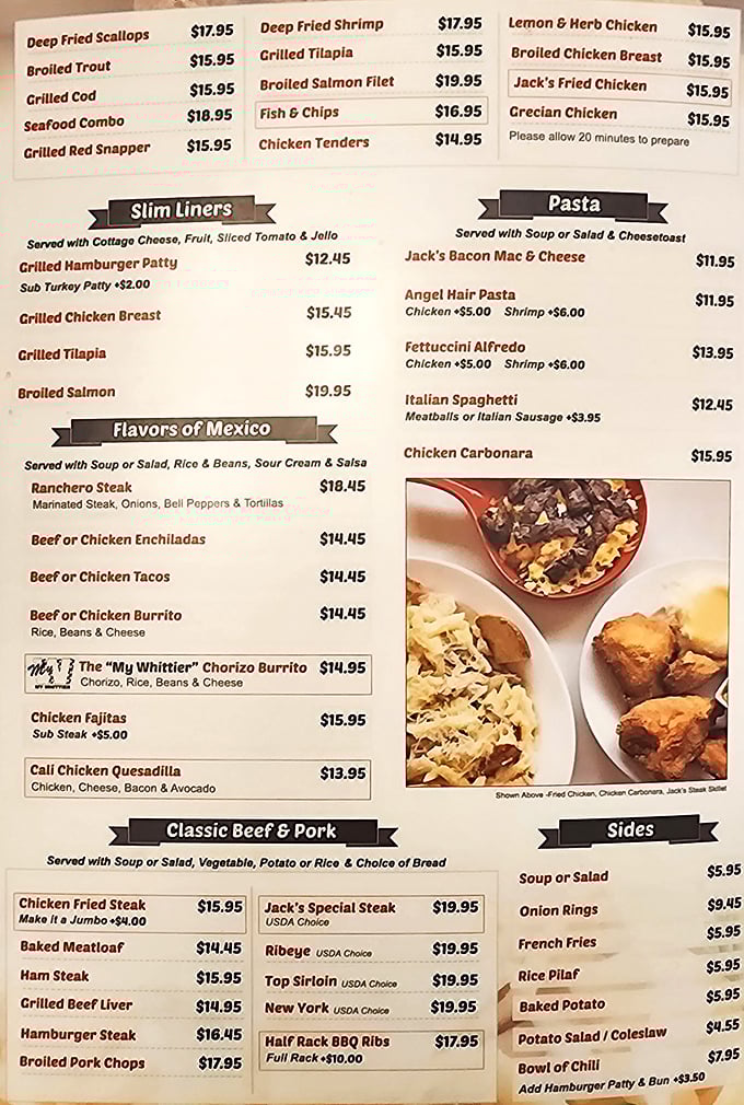 A menu that doesn't need fancy fonts or pretentious descriptions—just honest food that speaks for itself. Decision paralysis guaranteed.
