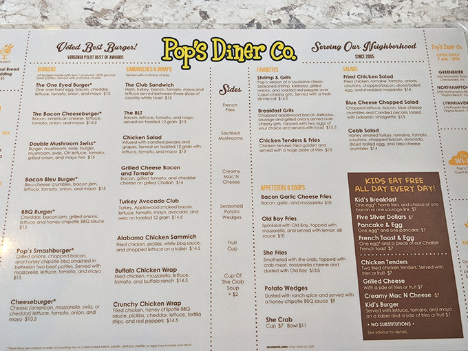 A menu that doesn't need pretentious descriptions or fancy fonts—just honest food that makes decision-making the hardest part of your meal.