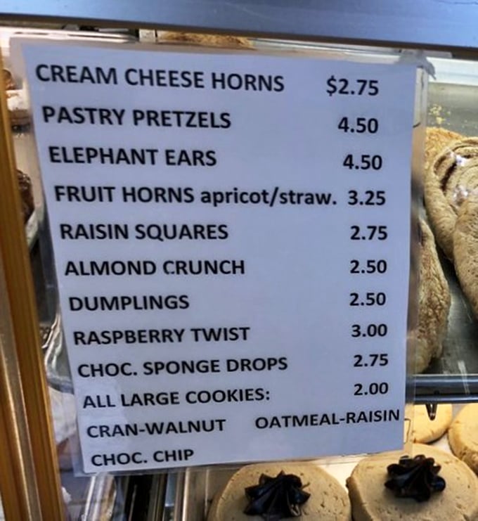 The menu board reads like poetry for the sweet-toothed – each item a verse in Pennsylvania's great pastry epic.