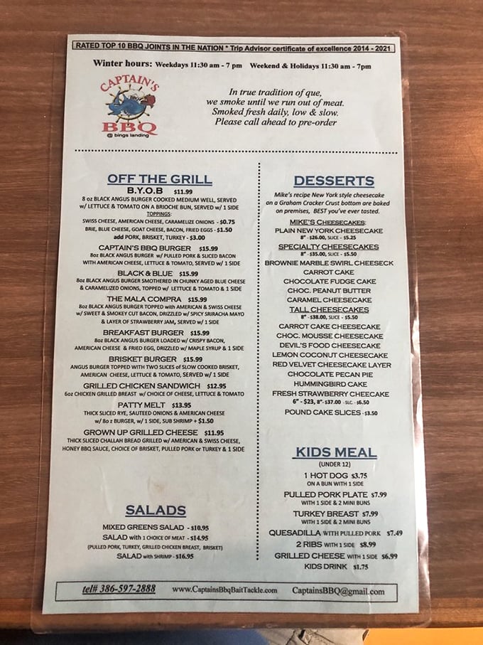 A menu that reads like barbecue poetry. Each item represents hours of patient smoking and decades of collective wisdom about what makes meat magnificent.
