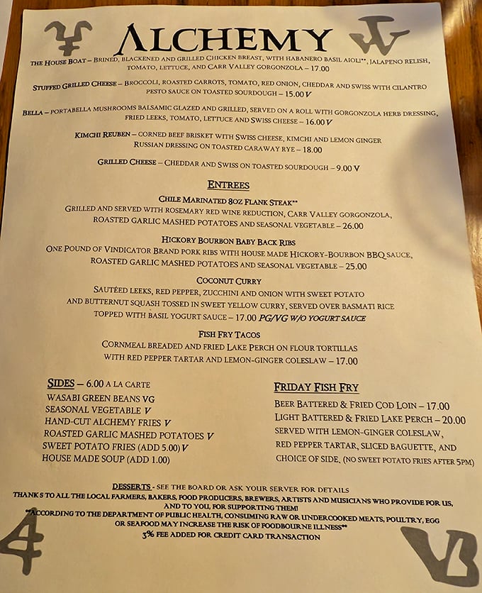 The menu reads like a love letter to Wisconsin ingredients with global ambitions – just try to choose between those fish fry tacos and kimchi reuben!